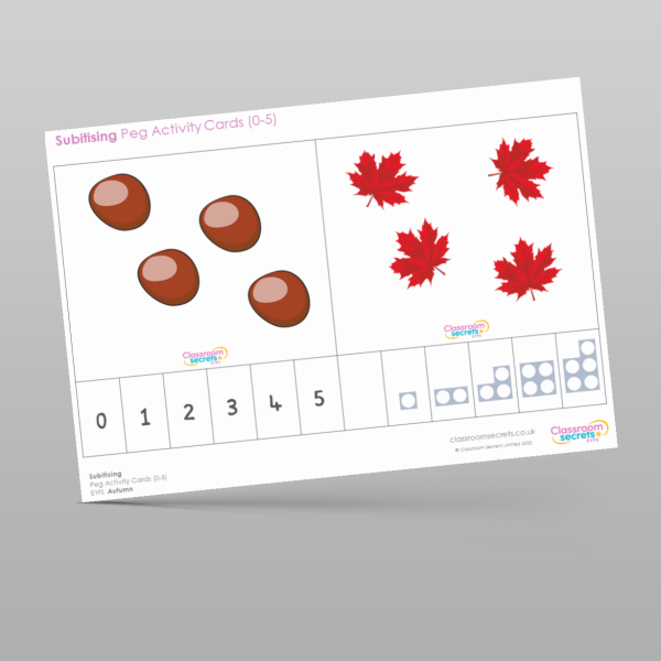 Eyfs Autumn Subitising Peg Cards Resource | Classroom Secrets