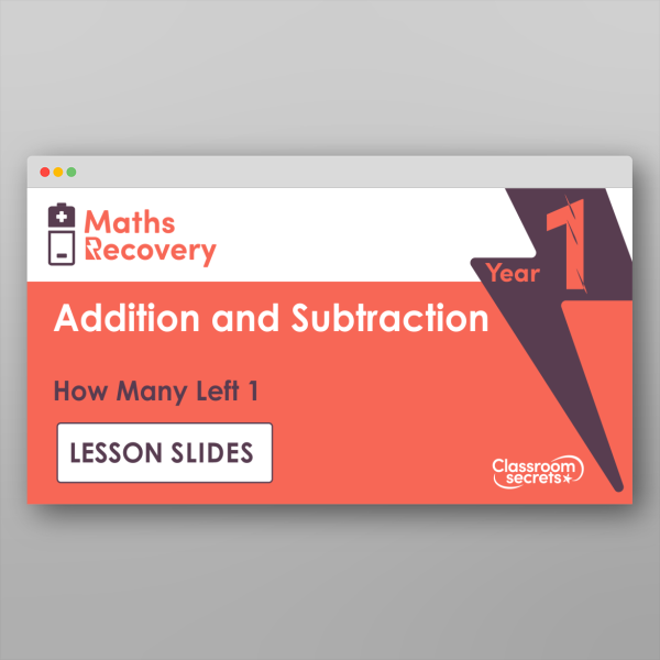 Year 1 Subtraction Take Away Cross Out How Many Left Lesson Slides ...