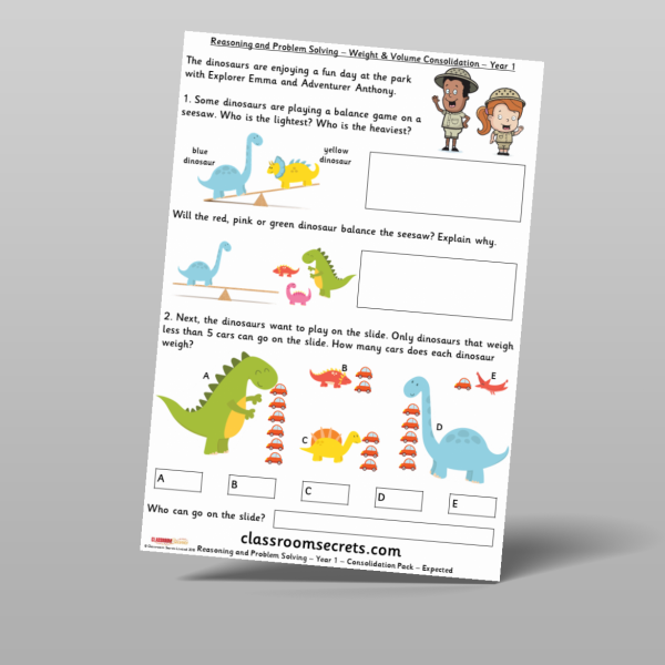 Year 1 Mass And Volume Consolidation Activity Resource | Classroom Secrets