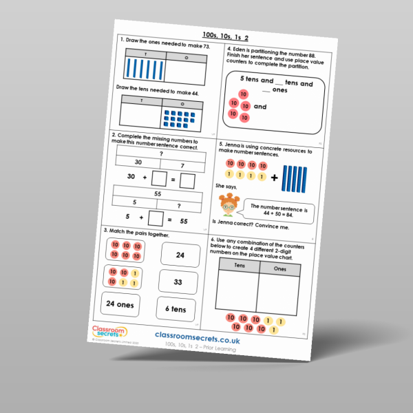 Year 3 100s 10s And 1s 2 Prior Learning Resource | Classroom Secrets