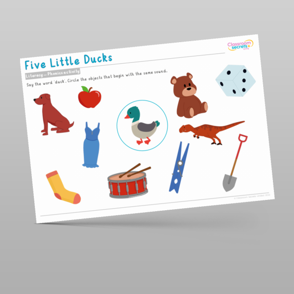 Eyfs Five Little Ducks Phonics Activity Resource | Classroom Secrets