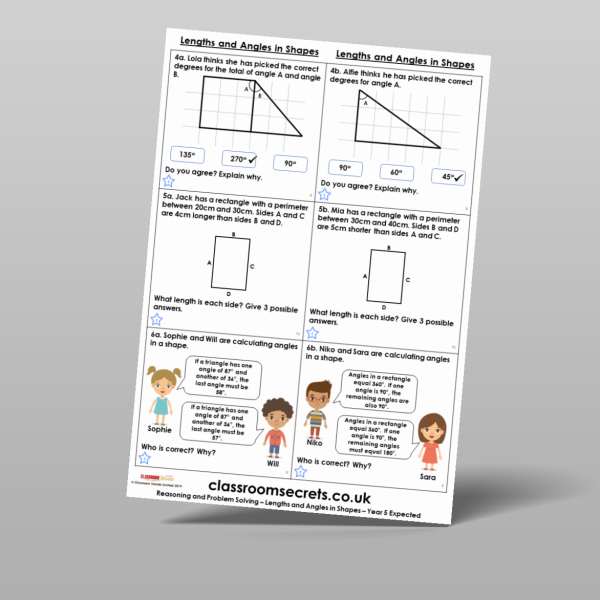 Year 5 Lengths And Angles In Shapes Reasoning And Problem Solving ...