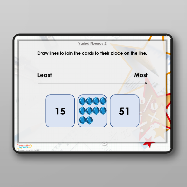 Year 1 Ordering Numbers Modelling Ppt Resource | Classroom Secrets