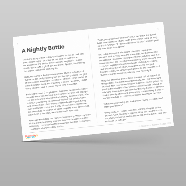 Year 4 Reading Skills A Nightly Battle Resource | Classroom Secrets