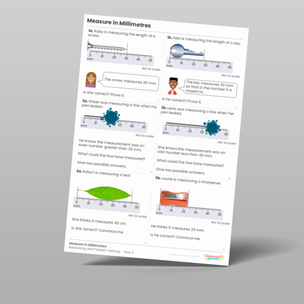 Year 3 Measure In Millimetres Reasoning And Problem Solving 2 Resource ...