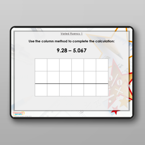 Year 5 Subtract Decimals With Different Numbers Of Decimal Places ...