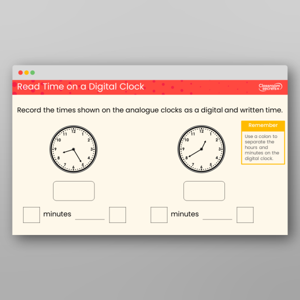 Year 3 Read Time On A Digital Clock Teaching Ppt Resource | Classroom ...