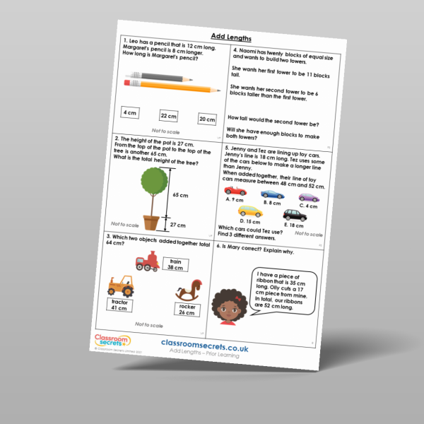 Year 3 Add Lengths Prior Learning Resource | Classroom Secrets