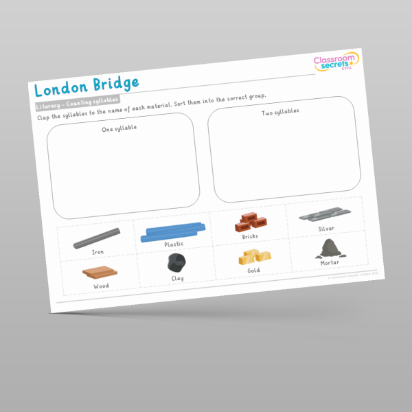 Eyfs London Bridge Counting Syllables Resource | Classroom Secrets