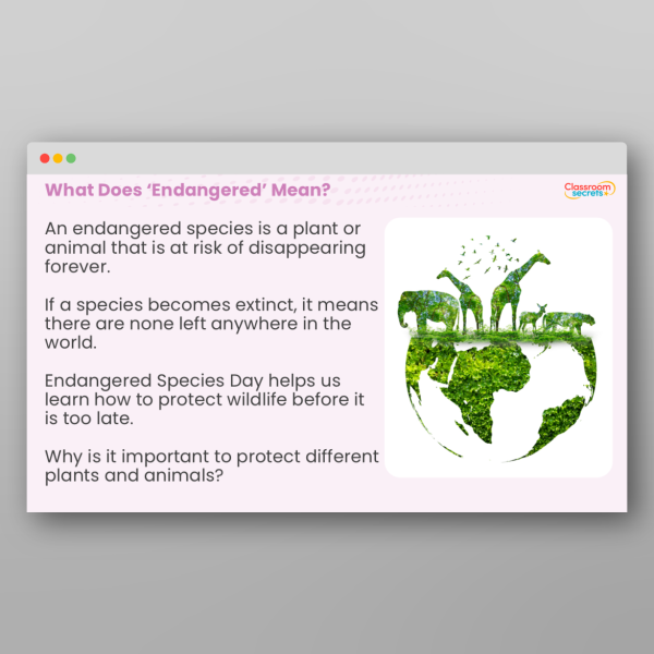 Endangered Species Whole School Assembly Ppt Resource | Classroom Secrets