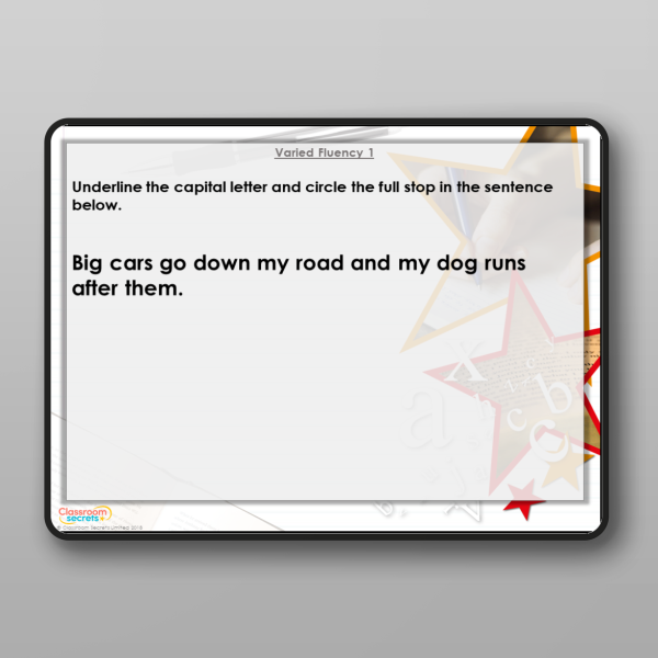 Year 1 Using Capital Letters And Full Stops Modelling Ppt Resource ...