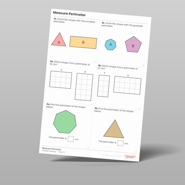 Year 3 Measure Perimeter Varied Fluency 2 Resource | Classroom Secrets