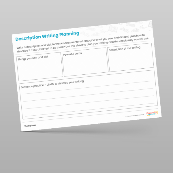 LKS2 The Explorer Writing Planning And Word Bank Resource | Classroom ...