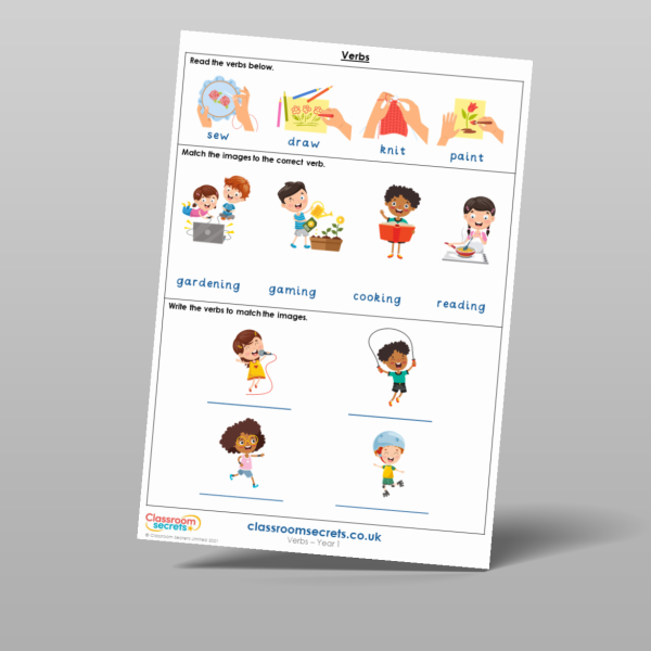 Year 1 Verbs Mixed Activity Resource | Classroom Secrets