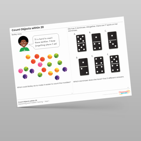 Count Objects within 20 Reasoning and Problem Solving Resource | Classroom Secrets