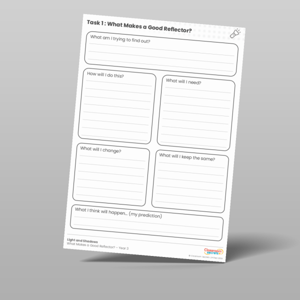 Year 3 What Makes A Good Reflector Worksheet Resource | Classroom Secrets