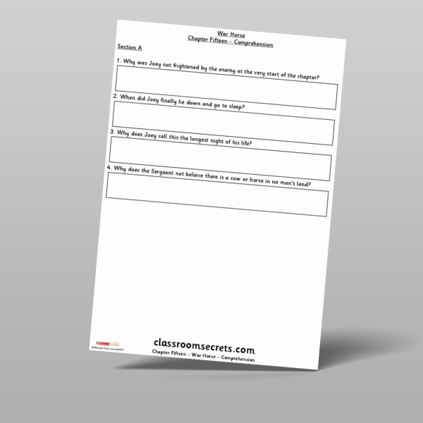 KS2 War Horse Chapter 15 Whole Class Guided Reading Pack Resource ...