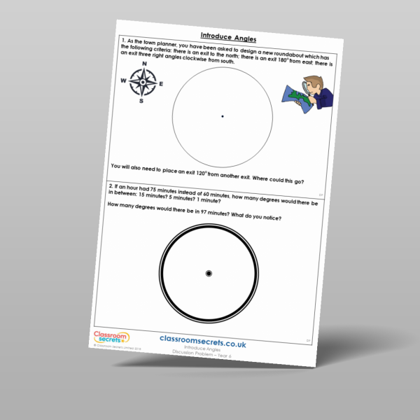 Year 6 Introduce Angles Discussion Problem Resource Classroom Secrets
