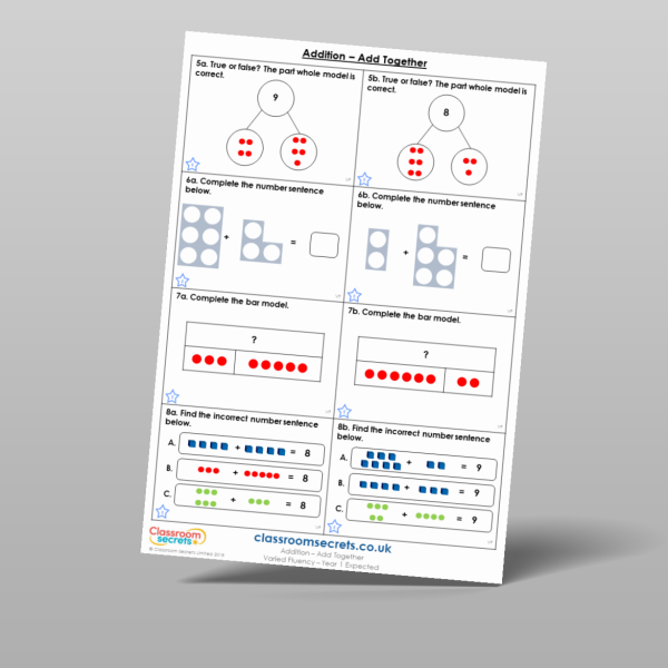 Year 1 Addition Add Together Varied Fluency Resource | Classroom Secrets