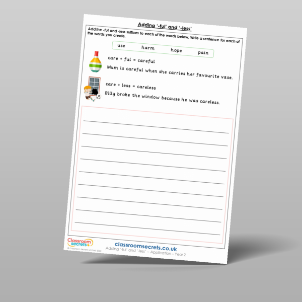 Year 2 Adding Ful And Less Application Resource | Classroom Secrets
