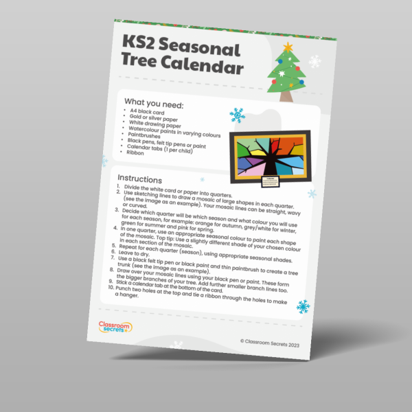 KS2 Seasonal Tree Calendar Resource | Classroom Secrets
