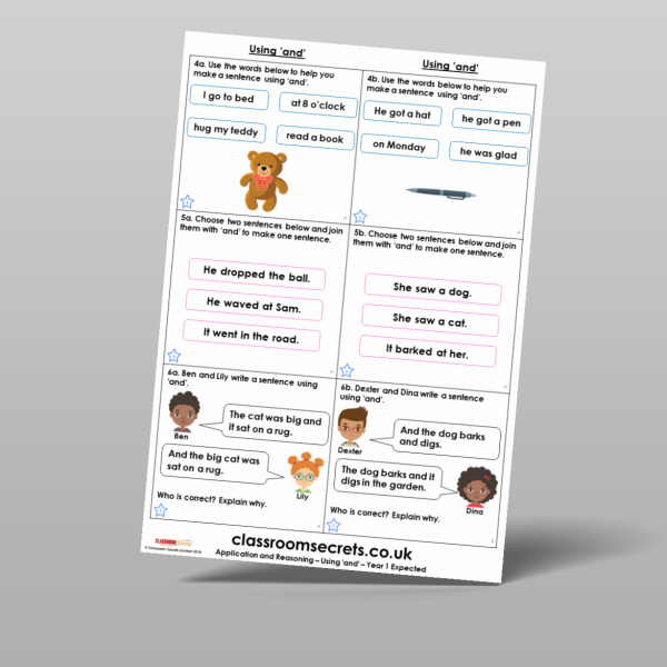 Year 1 Using And Application And Reasoning Resource Classroom Secrets