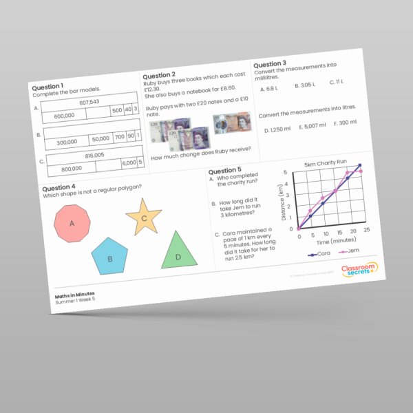 Year 5 Summer 1 Week 5 Maths In Minutes Resource | Classroom Secrets