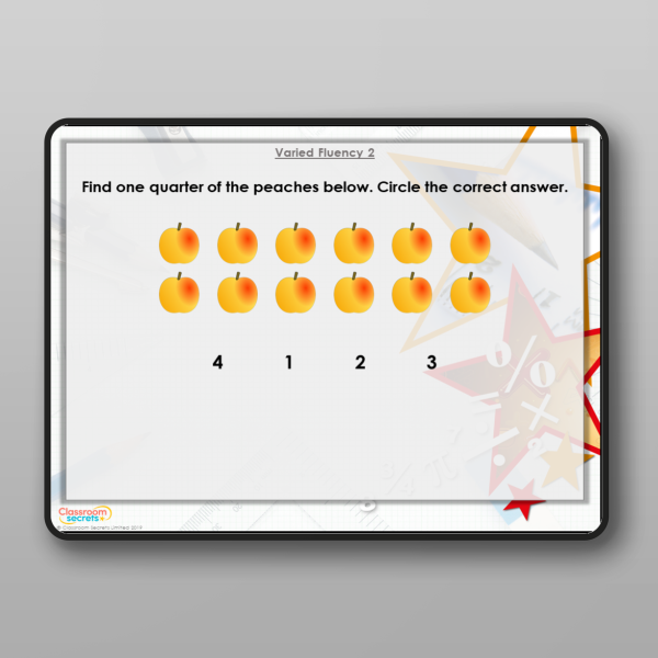 Year 2 Find A Quarter Modelling Ppt Resource | Classroom Secrets