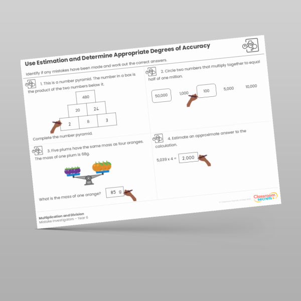 Year 6 Multiplication And Division Mistake Investigators Resource ...