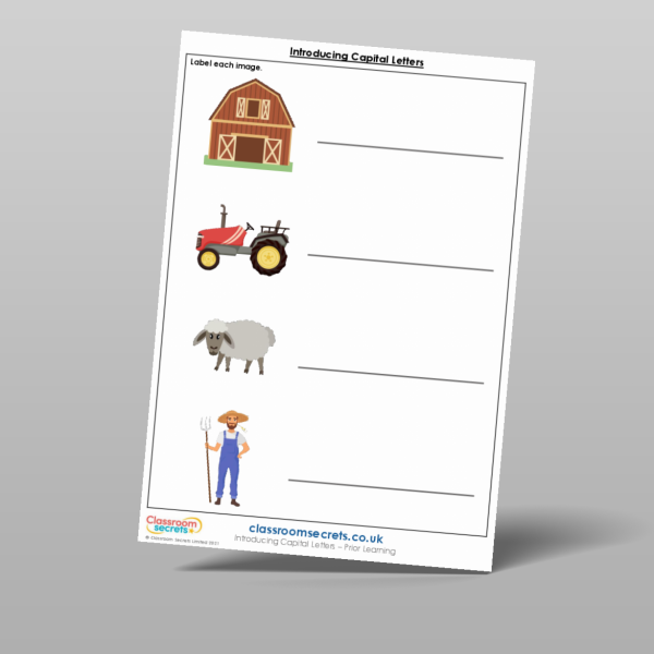 Year 1 Introducing Capital Letters Prior Learning Resource | Classroom ...