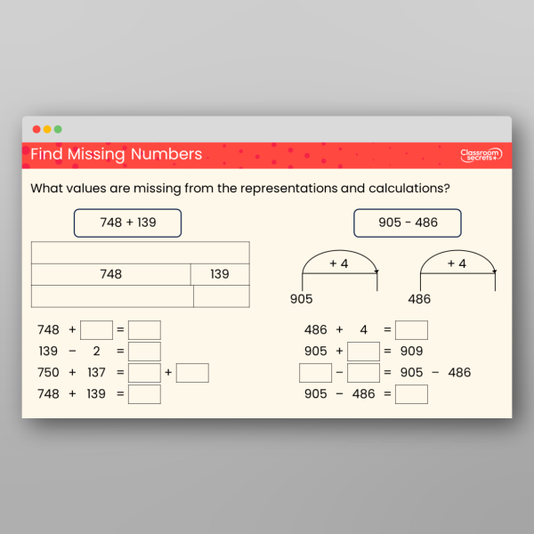 Find Missing Numbers Teaching PowerPoint – Classroom Secrets ...