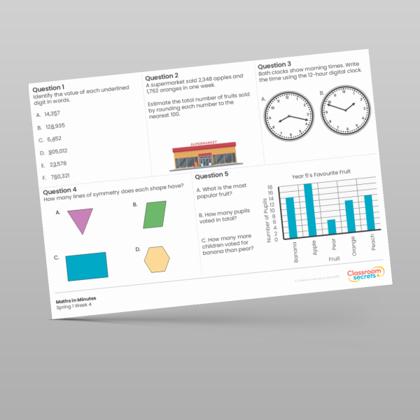 Year 5 Spring 1 Week 4 Maths In Minutes Resource | Classroom Secrets