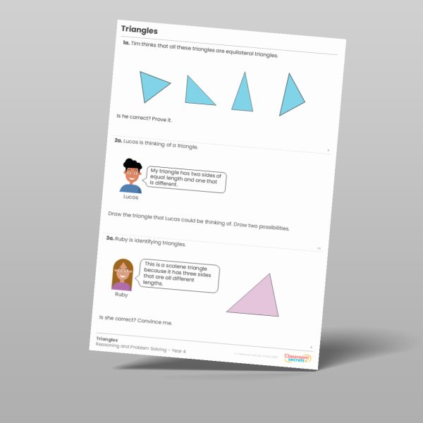 Year 4 Triangles Reasoning And Problem Solving 2 Resource | Classroom ...