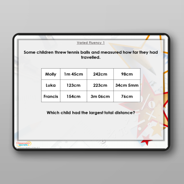 Year 3 Add Lengths Modelling Ppt Resource | Classroom Secrets