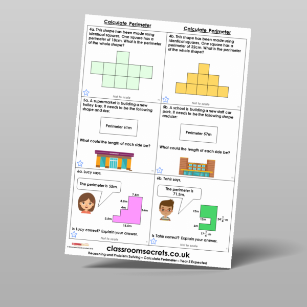 Year 5 Calculate Perimeter Reasoning And Problem Solving Resource | Classroom Secrets
