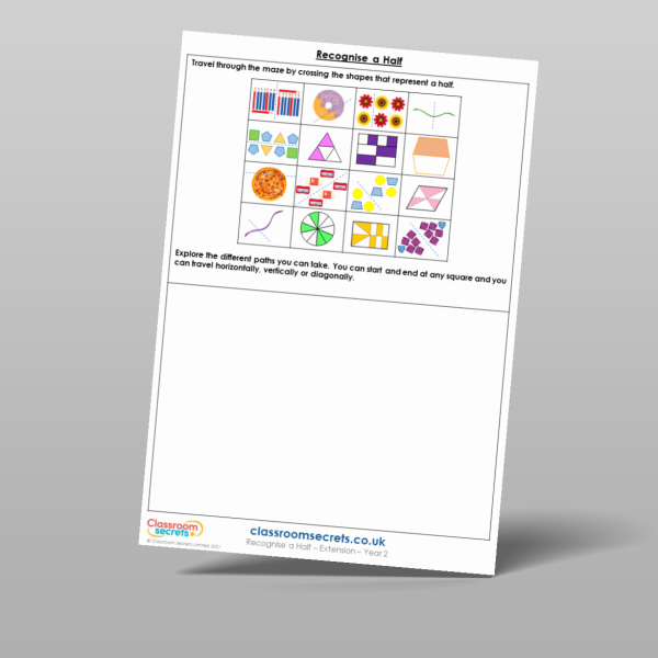 Year 2 Recognise A Half Discussion Problem Resource | Classroom Secrets