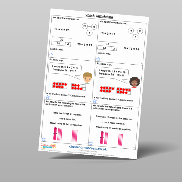 Year 2 Check Calculations Reasoning And Problem Solving Resource | Classroom Secrets