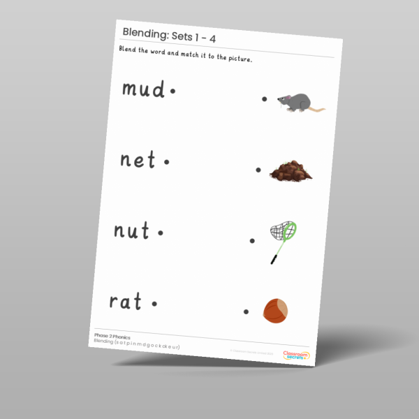 Eyfs Phonics Blending Activities Sets 1 4 Resource | Classroom Secrets