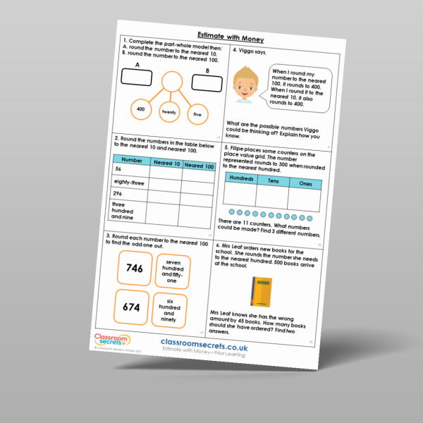 Year 4 Estimate With Money Prior Learning Resource | Classroom Secrets