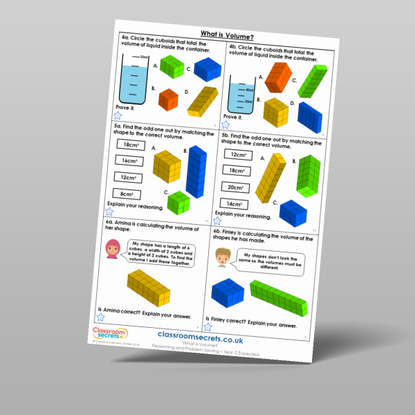 Year 5 What Is Volume Reasoning And Problem Solving Resource ...