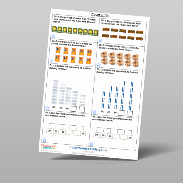 Year 1 Count In 10s Varied Fluency Resource | Classroom Secrets