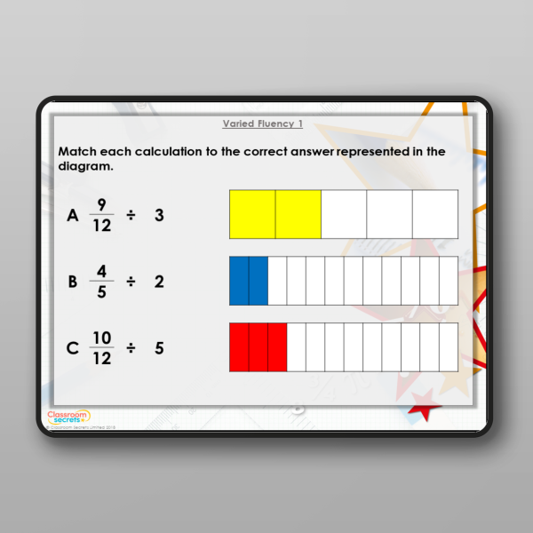 Year 6 Divide A Fraction By An Integer Modelling Ppt Resource ...