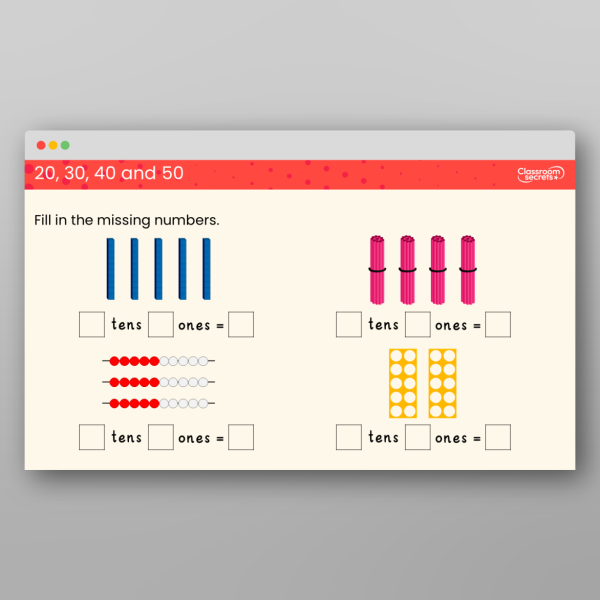Year 1 20 30 40 And 50 Teaching Ppt Resource | Classroom Secrets