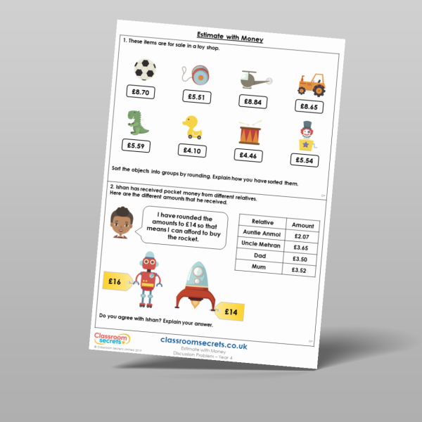 Year 4 Estimate With Money Discussion Problem Resource | Classroom Secrets