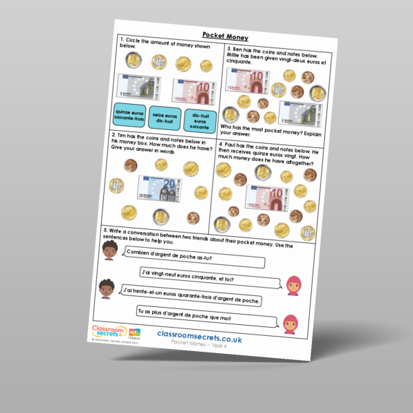 Year 4 Pocket Money Main Activity Resource | Classroom Secrets