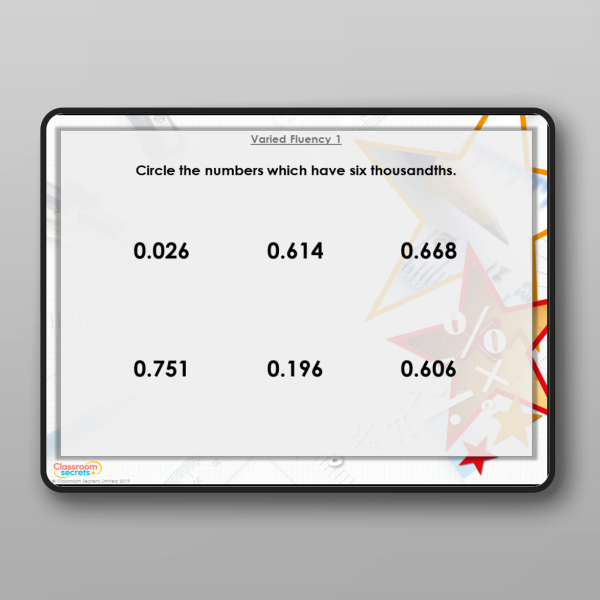 Year 5 Understand Thousandths Modelling Ppt Resource | Classroom Secrets