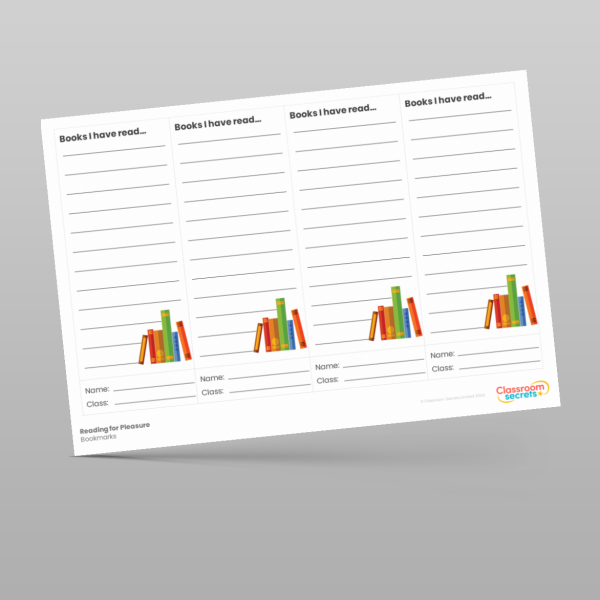 Reading For Pleasure Bookmarks Resource | Classroom Secrets