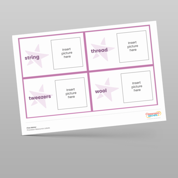 Editable Provision Resource Labels Large Rectangles Resource ...