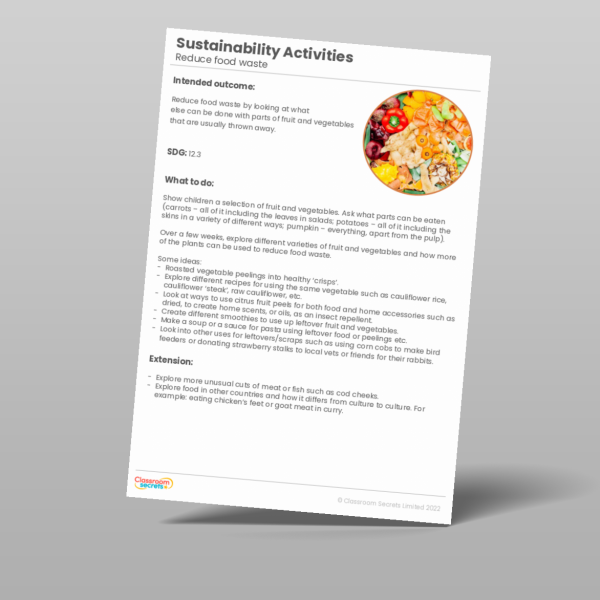 KS1 And Ks2 Reduce Food Waste Practical Sustainability Activity ...