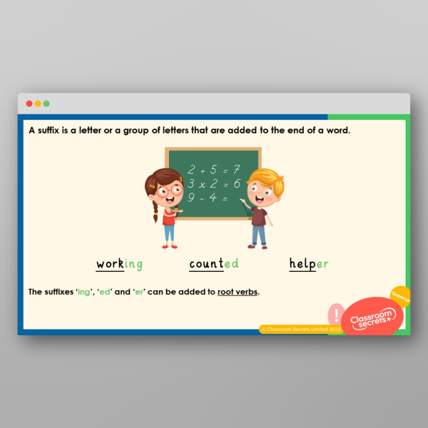 Year 1 Comparing And Correcting Ing Ed And Er Teaching Ppt Resource Classroom Secrets